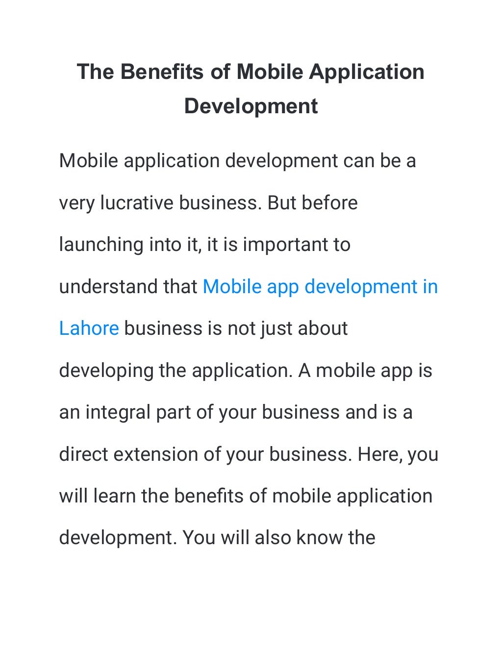 The Benefits of Mobile Application Development.pdf