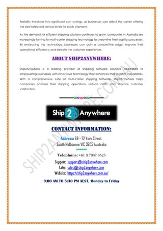 The Benefits Of Multi-Carrier Shipping Technology | PDF