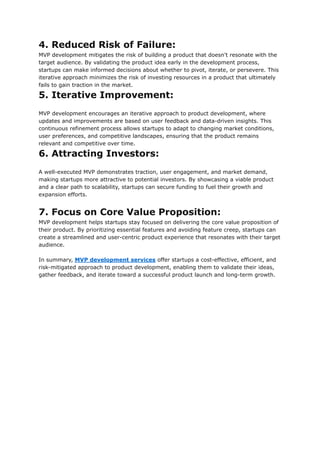 The Benefits of MVP Development Services for Startups.pdf