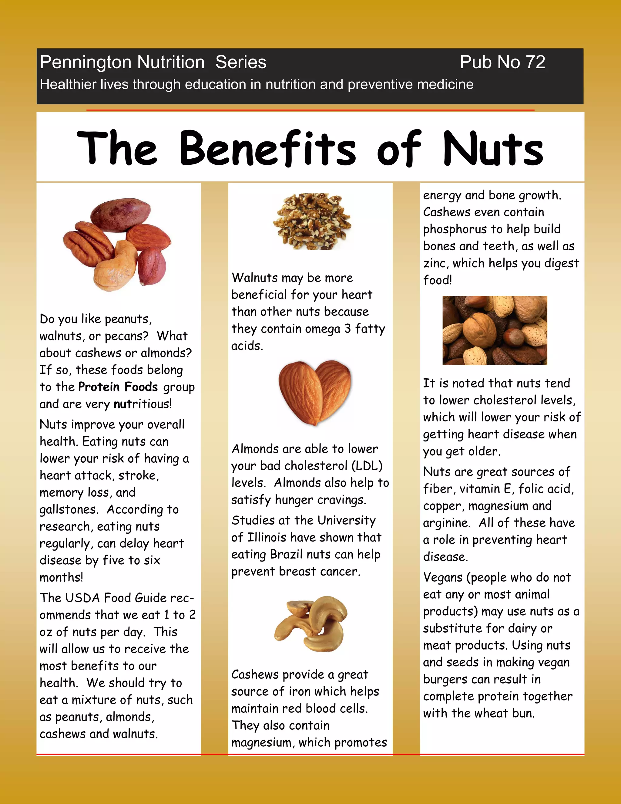 What kids need to know about nuts and health. | PDF