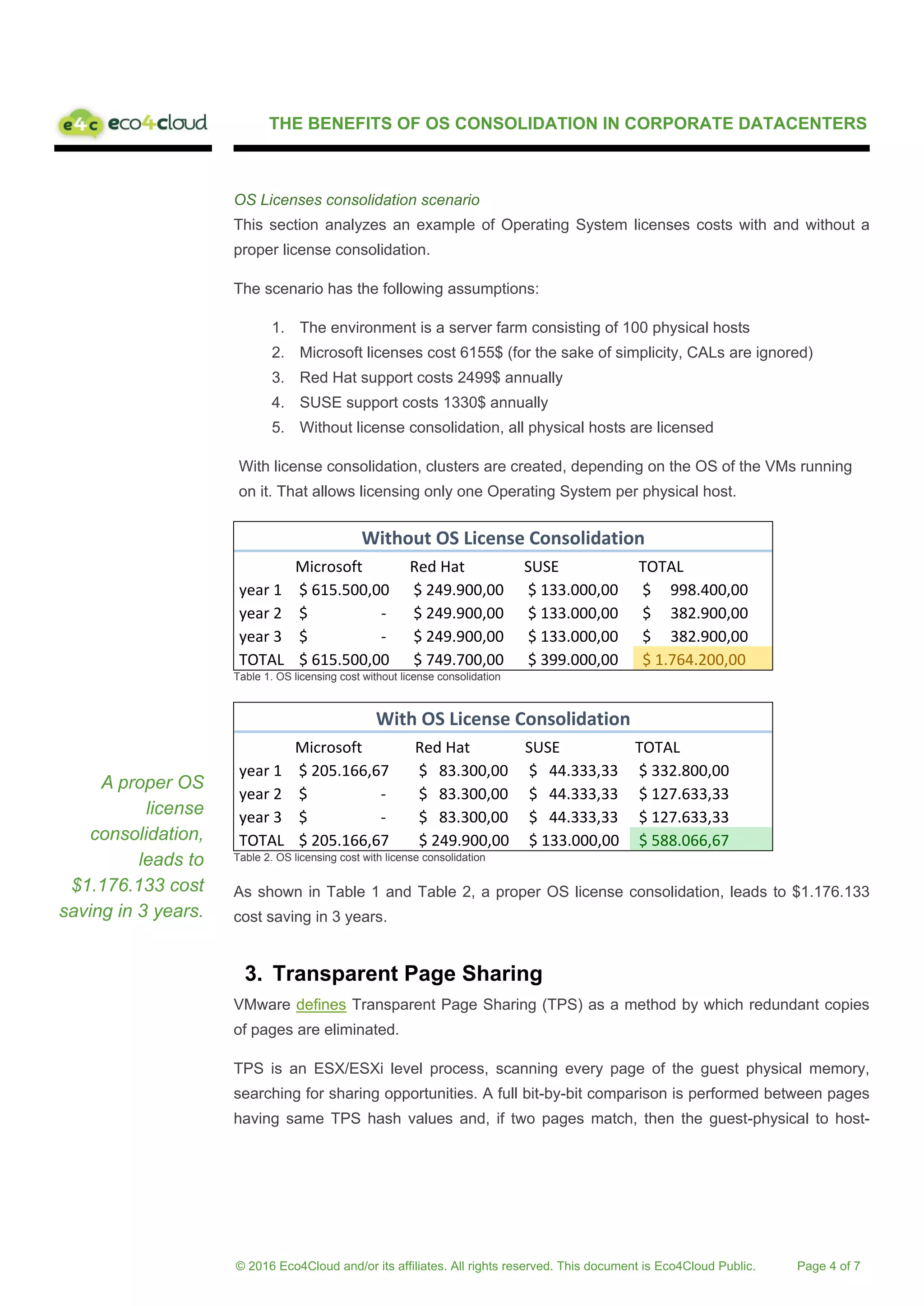 The benefits of operating systems consolidation in corporate datacenters | PDF | Operating ...