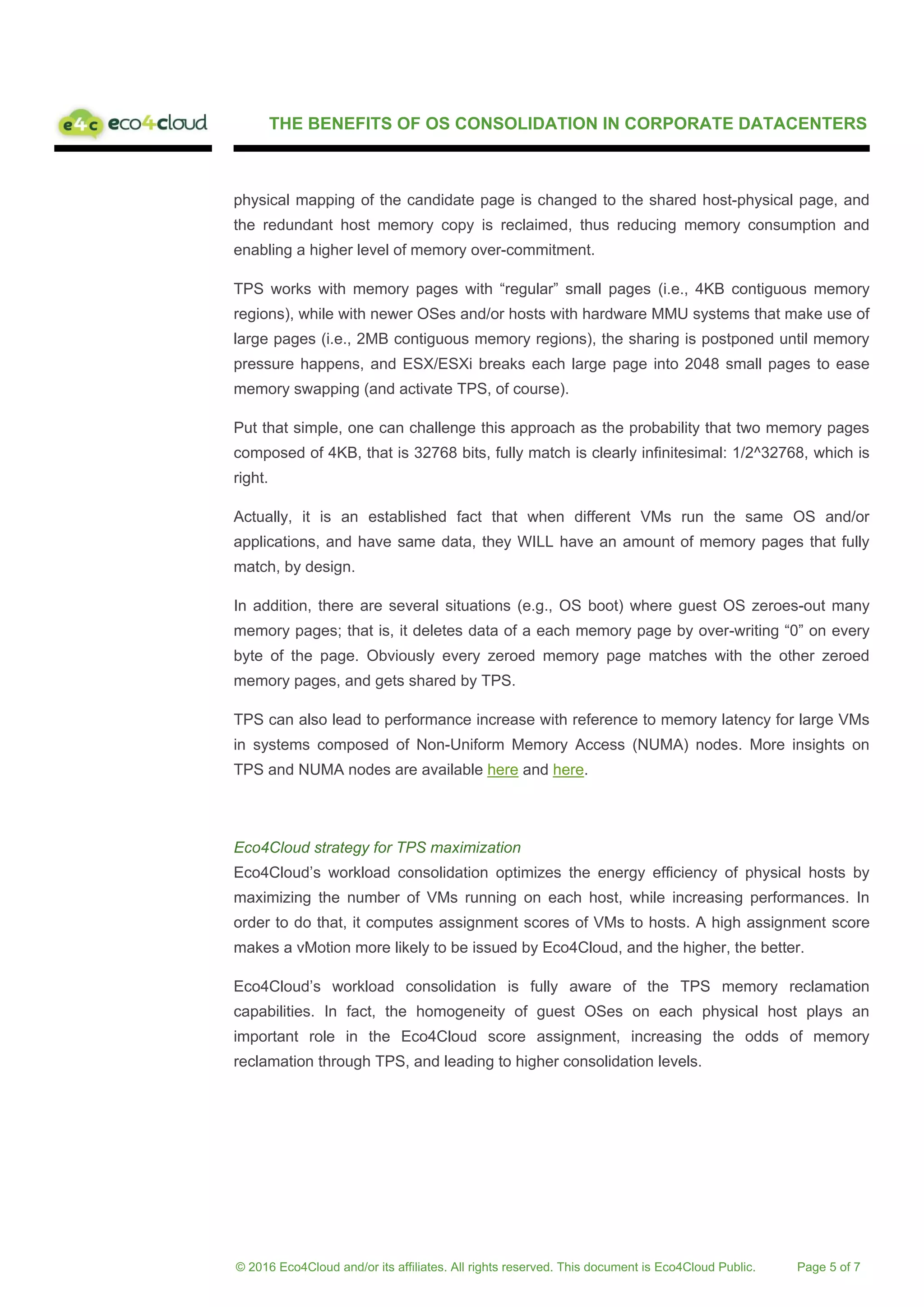 The benefits of operating systems consolidation in corporate datacenters | PDF | Operating ...