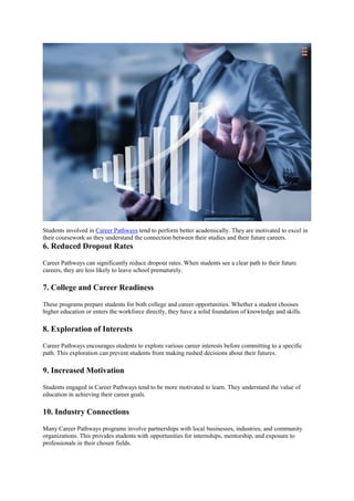 15 Benefits Of Providing Career Pathways In High School | Future Education Magazine | PDF
