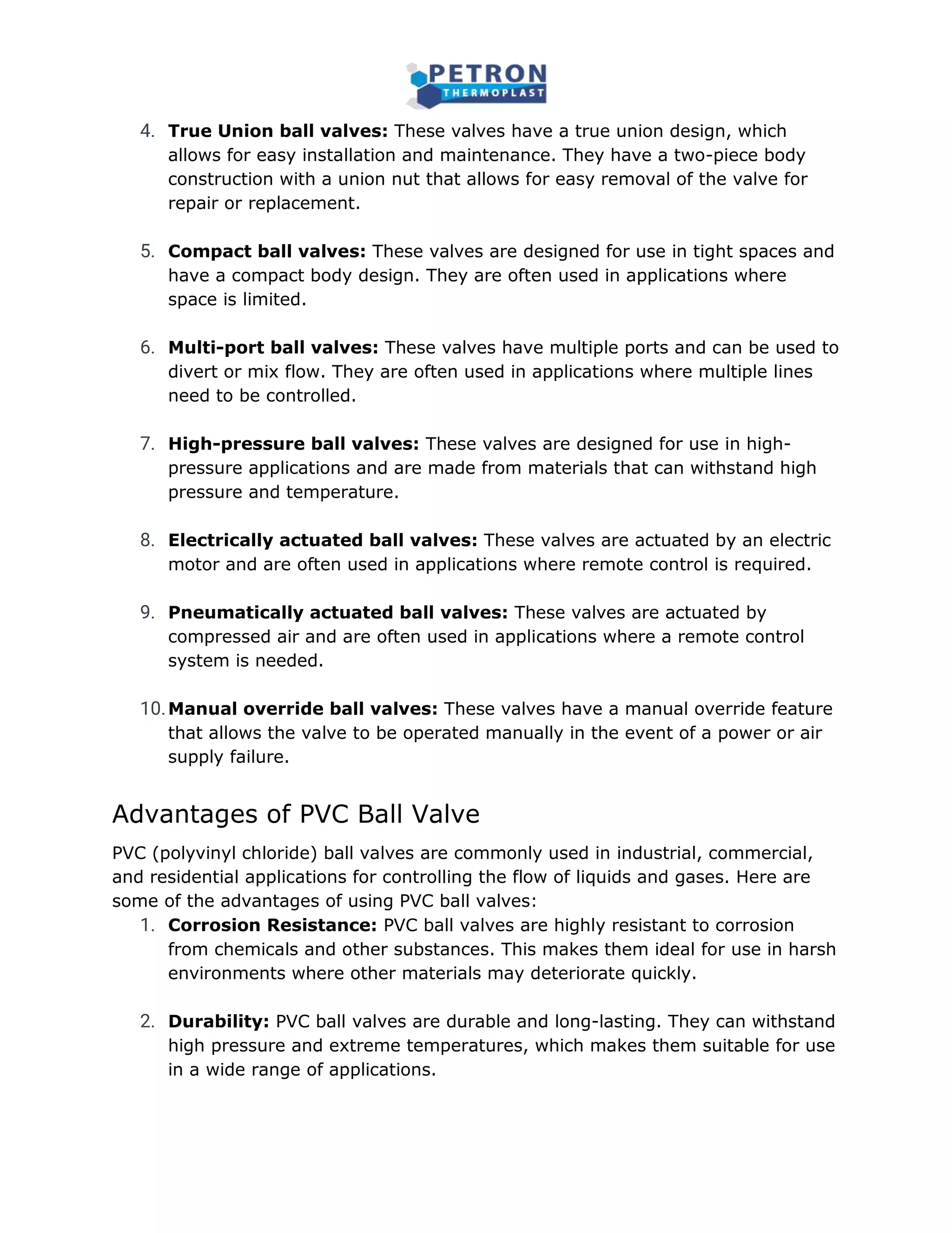 The Benefits of PVC Ball Valves.docx