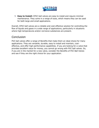 The Benefits of PVC Ball Valves.docx