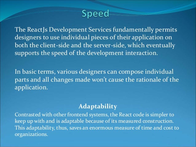 The benefits of react js and reasons to choose it for your project | PPT