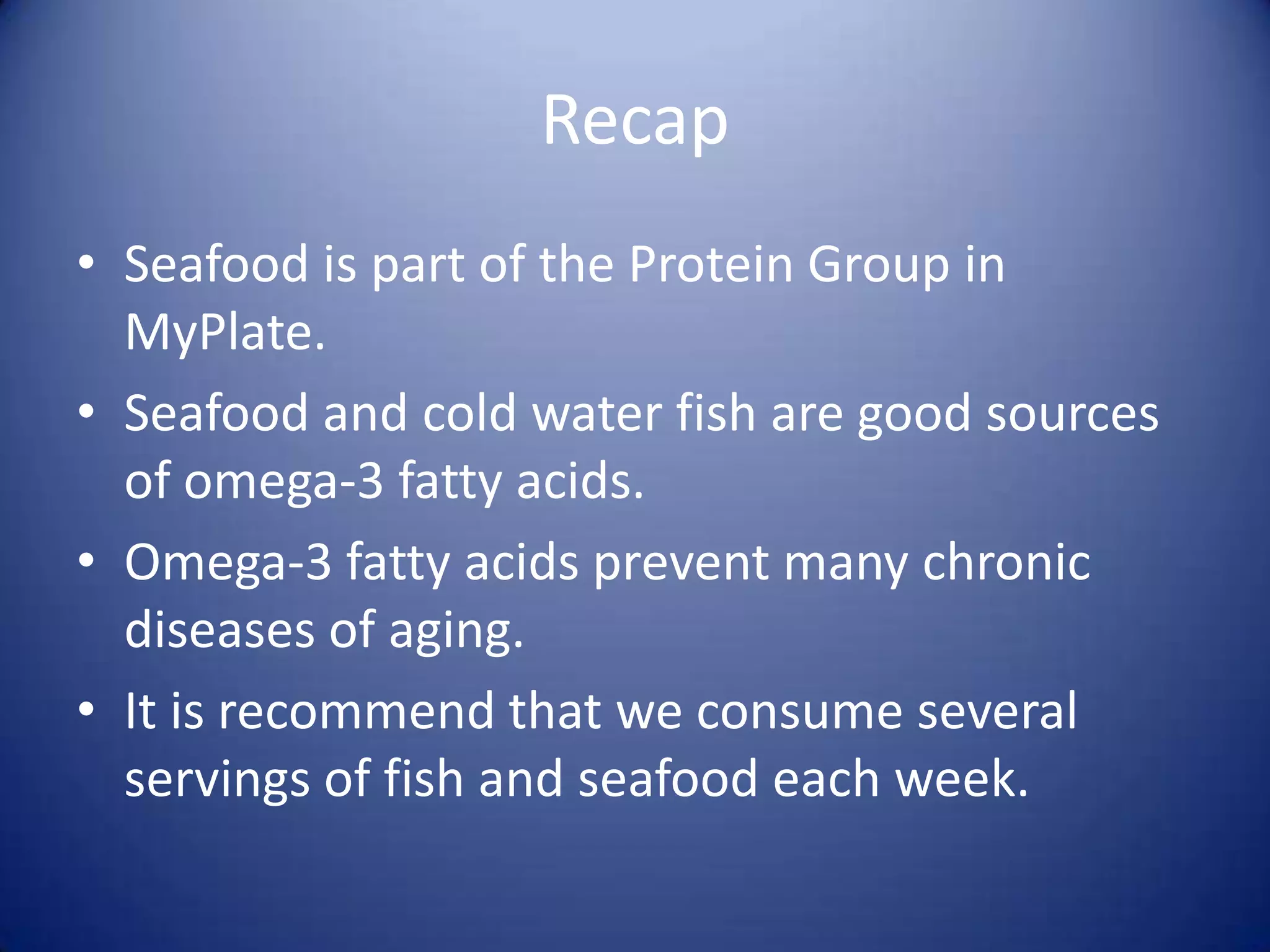 The benefits of seafood | PPTX