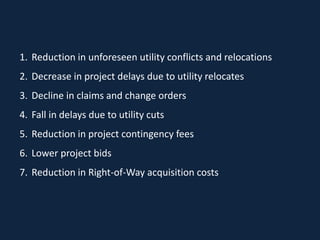 The benefits of subsurface utility engineering | PPTX