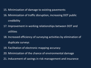 The benefits of subsurface utility engineering | PPTX