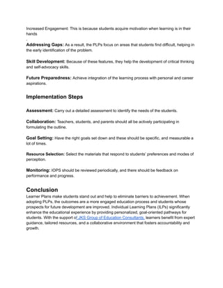 The Benefits of the Individual Learning Plans.pdf