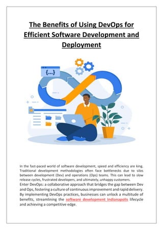 The Benefits of Using DevOps for Efficient Software Development and Deployment | PDF