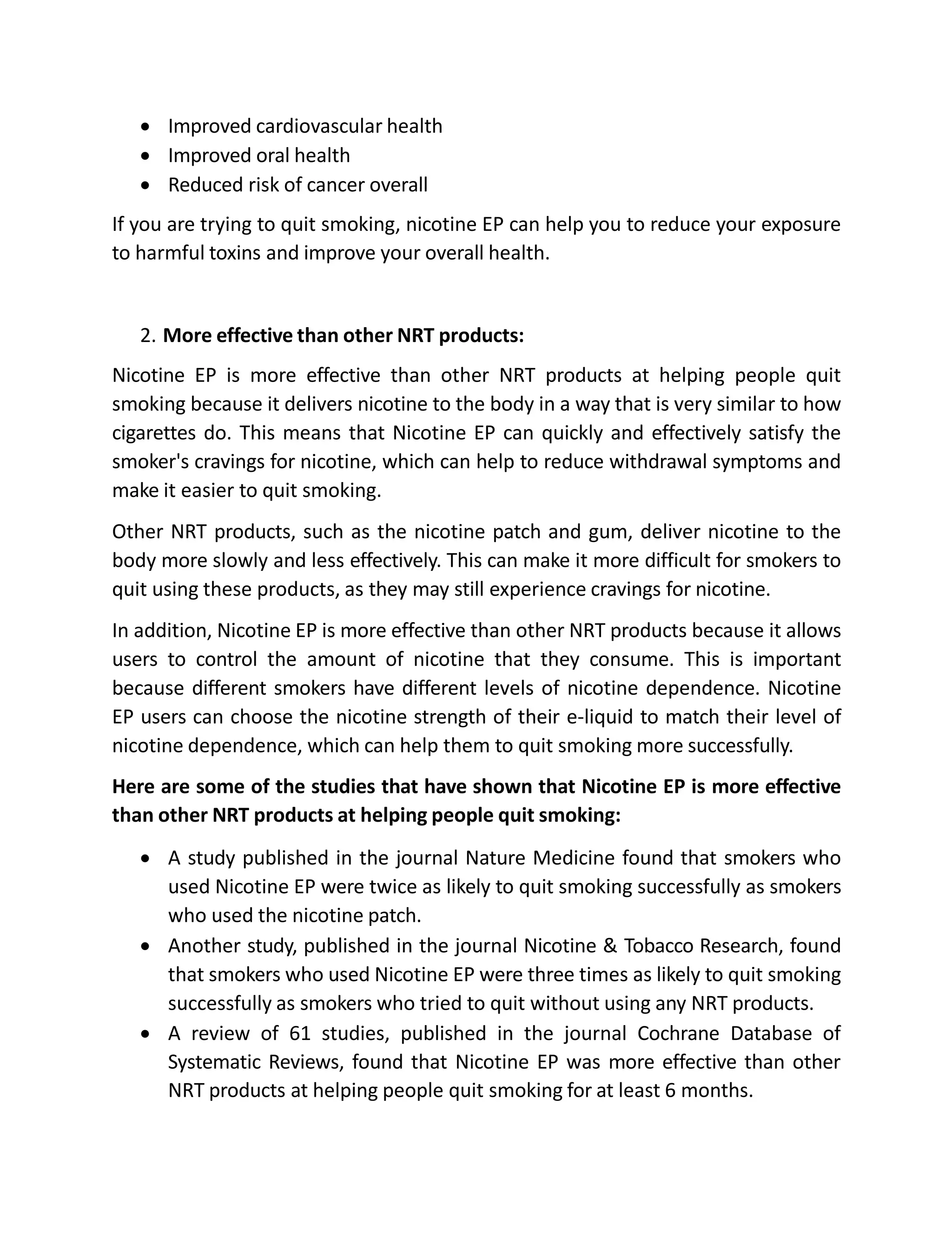 The benefits of using nicotine EP.pptx