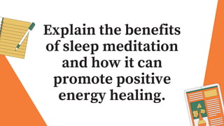 Michael sealey sleep meditation for positive energy healing | PPT