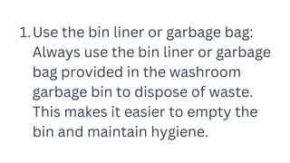 The Importance of Properly Using and Maintaining Washroom Garbage Bins ...