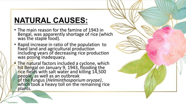 The bengal famine of 1943 | PPTX