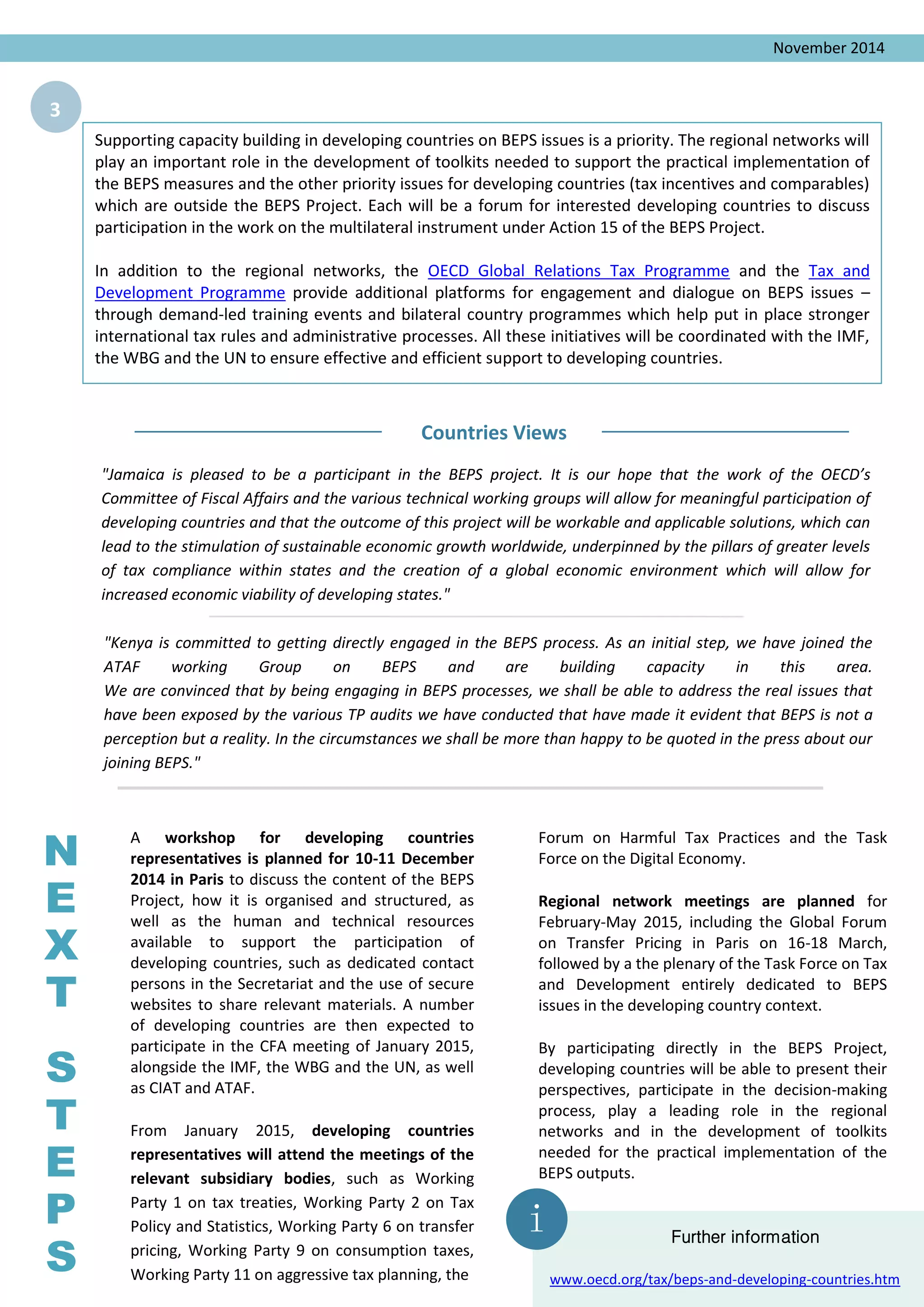 The BEPS Project and Developing Countries - From Consultation to ...