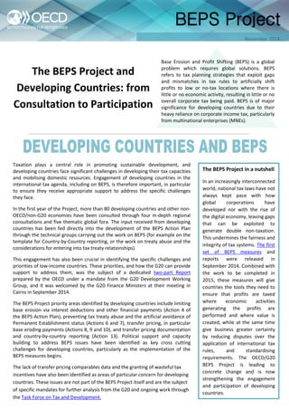 The BEPS Project and Developing Countries - From Consultation to ...