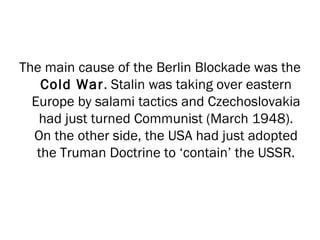 The Berlin Blockade | PPT