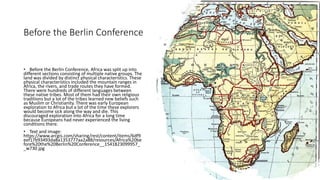 The berlin conference of 1884 | PPTX