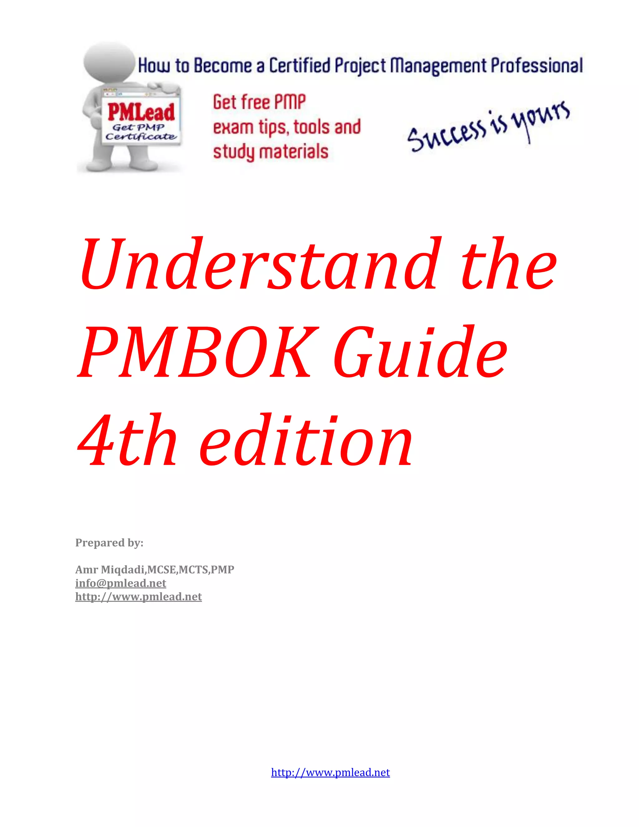 Understand PMBoK 4th | PDF