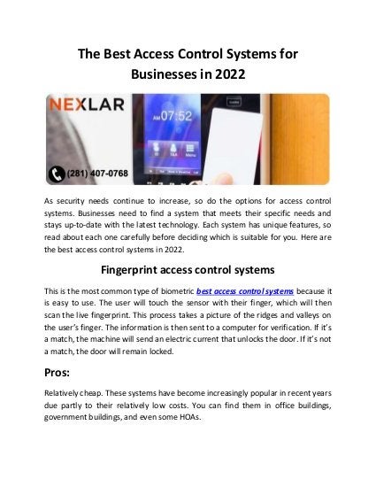 The Best Access Control Systems for Businesses in 2022.pdf