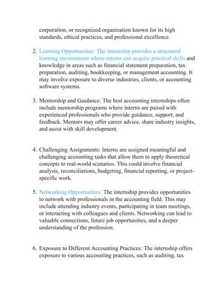 The best accounting internship updated 2023 document 10.docx