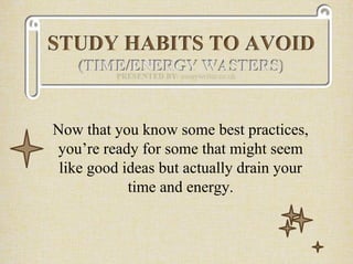 The Best (and worst) Study Habits. | PDF