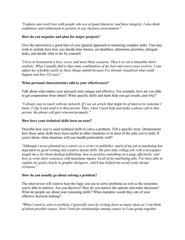 The Best Answers To Tough Interview Questions the-best-answers-to-tough-interview-questions