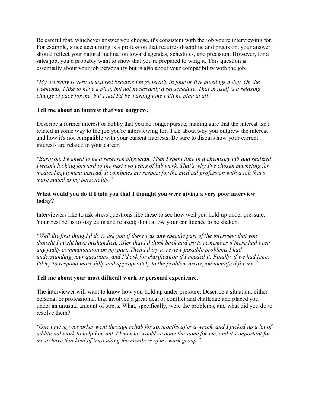 The Best Answers To Tough Interview Questions the-best-answers-to-tough-interview-questions