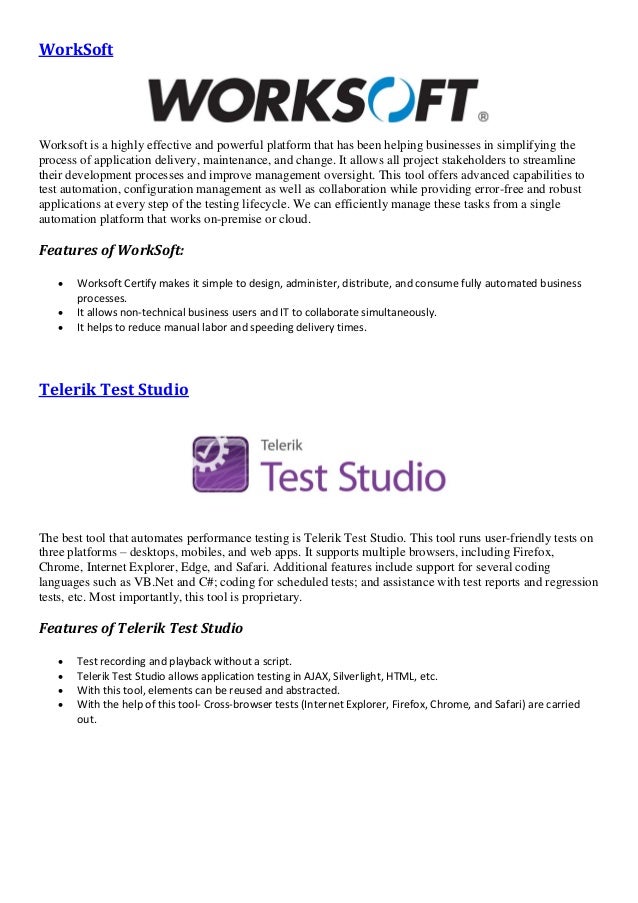 The Best Automation Testing Tools To Use In 2022 | BMN Infotech | PDF
