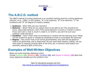 The best choice for writing objectives | PDF