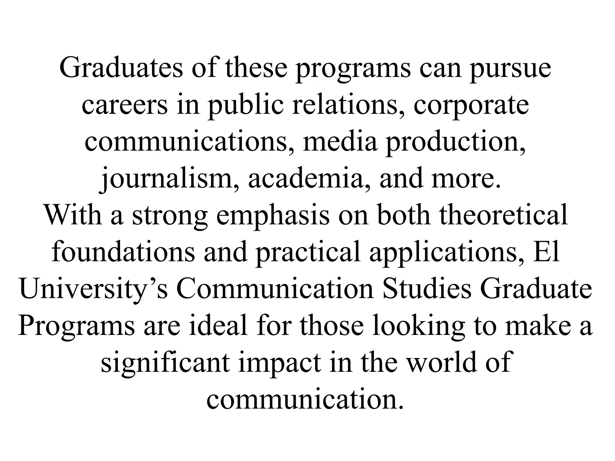 The Best Communication Studies Graduate Programs | PPTX
