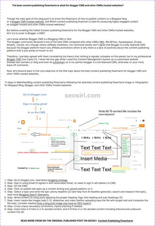 The best content publishing flowcharts is what for blogger CMS and ...