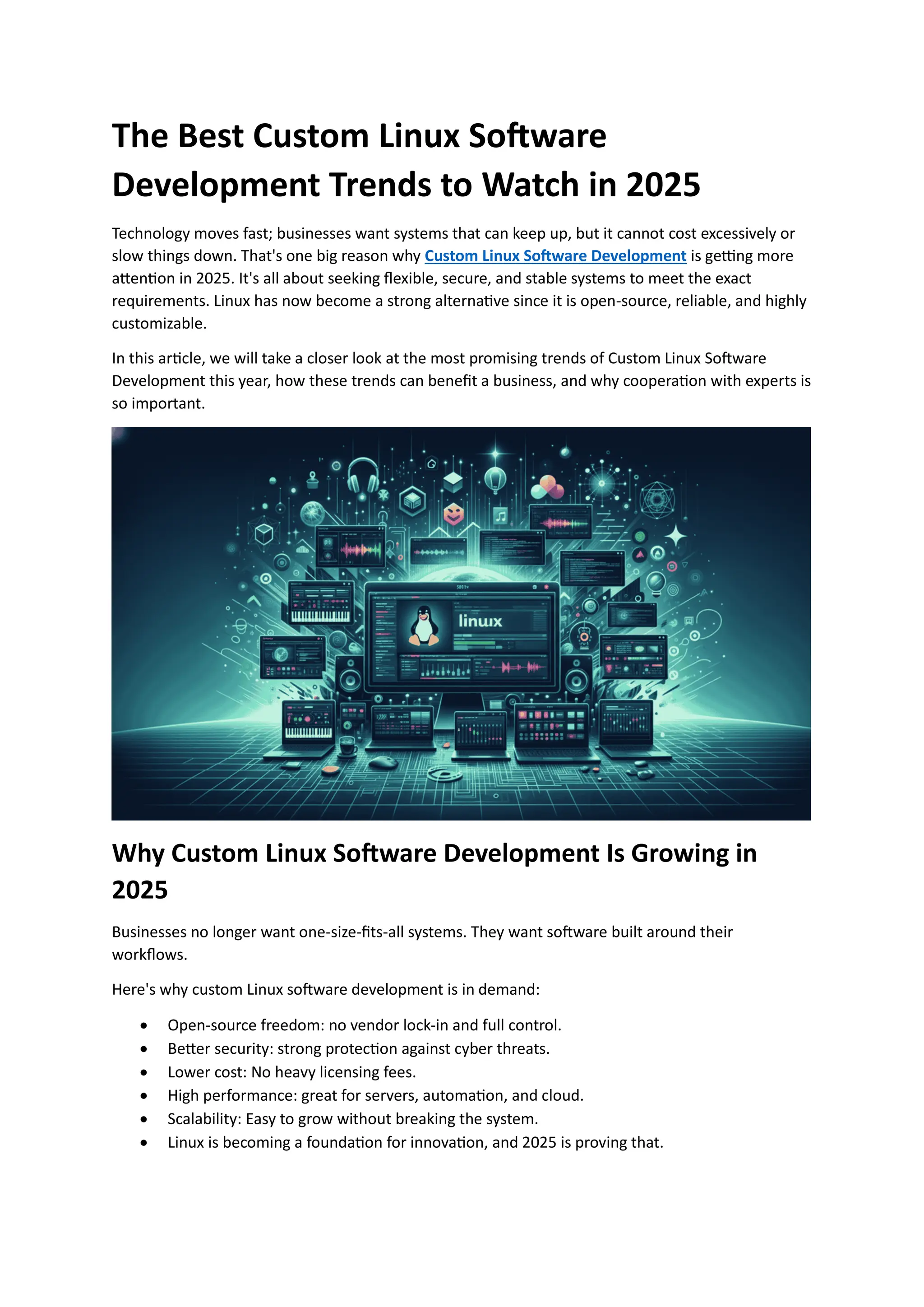 The Best Custom Linux Software Development Trends to Watch in 2025 | PDF
