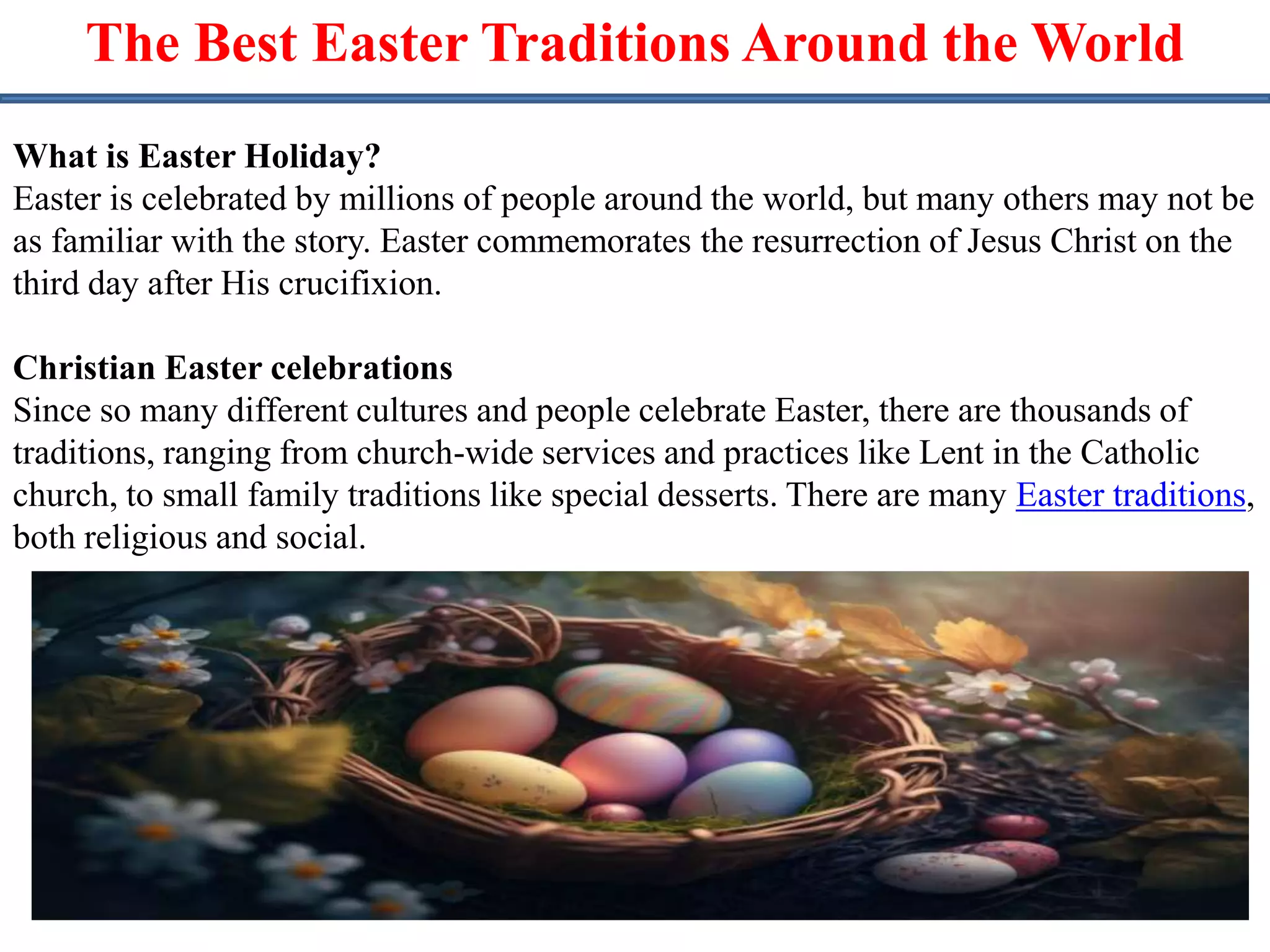 The Best Easter Traditions Around the World | PPTX