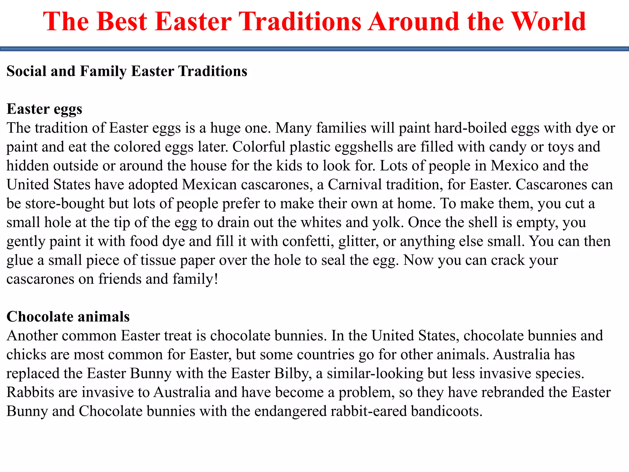 The Best Easter Traditions Around the World | PPT