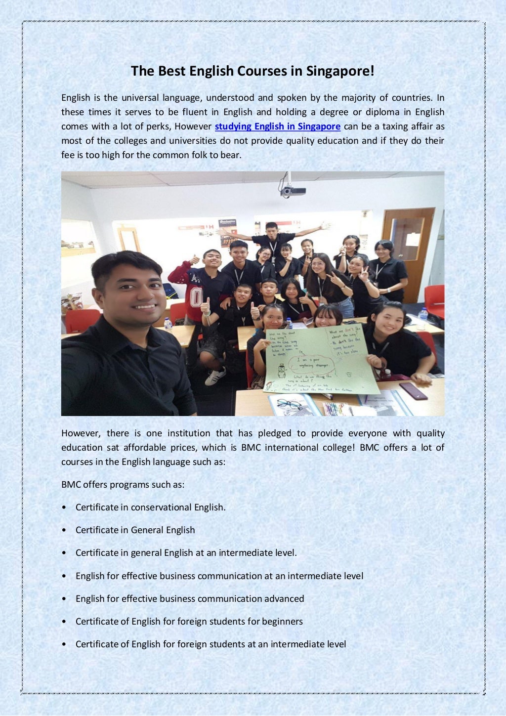 The Best English Courses In Singapore The Best English Courses In Singapore