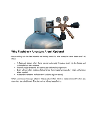 The Best Flashback Arrestors in Australia (And How to Test Them).pdf