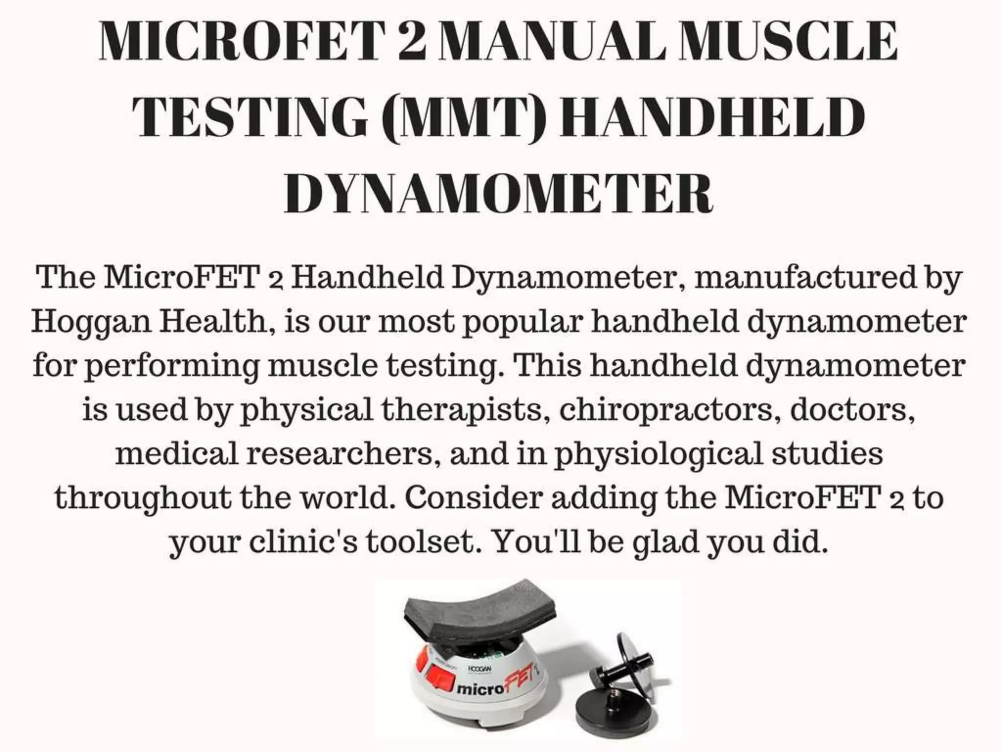 The Best Hand Held Dynamometer for Manual Muscle Testing | PPTX