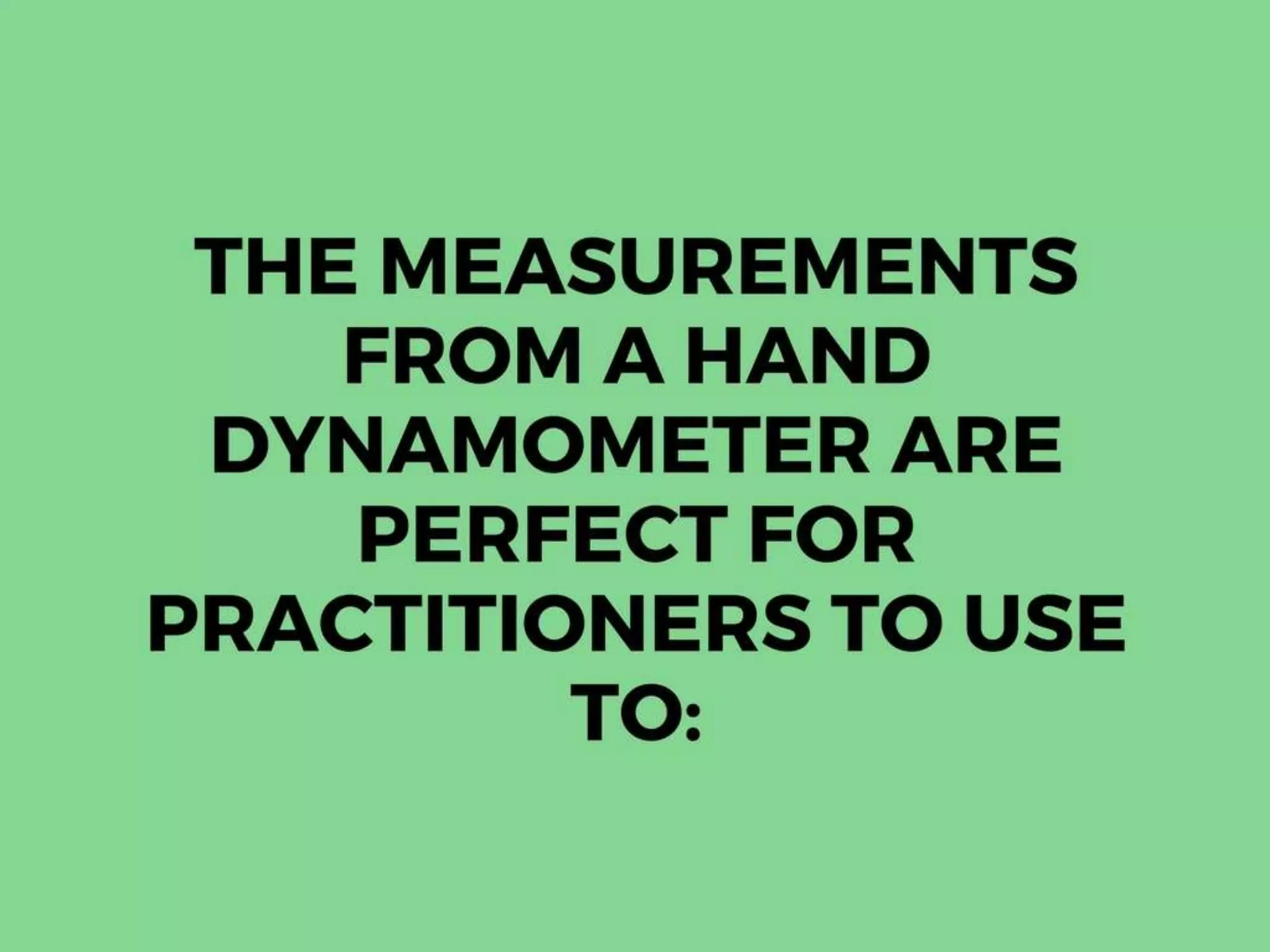 The Best Hand Held Dynamometer for Manual Muscle Testing | PPTX