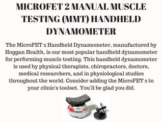 The Best Hand Held Dynamometer for Manual Muscle Testing | PPTX