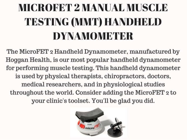 The Best Hand Held Dynamometer for Manual Muscle Testing