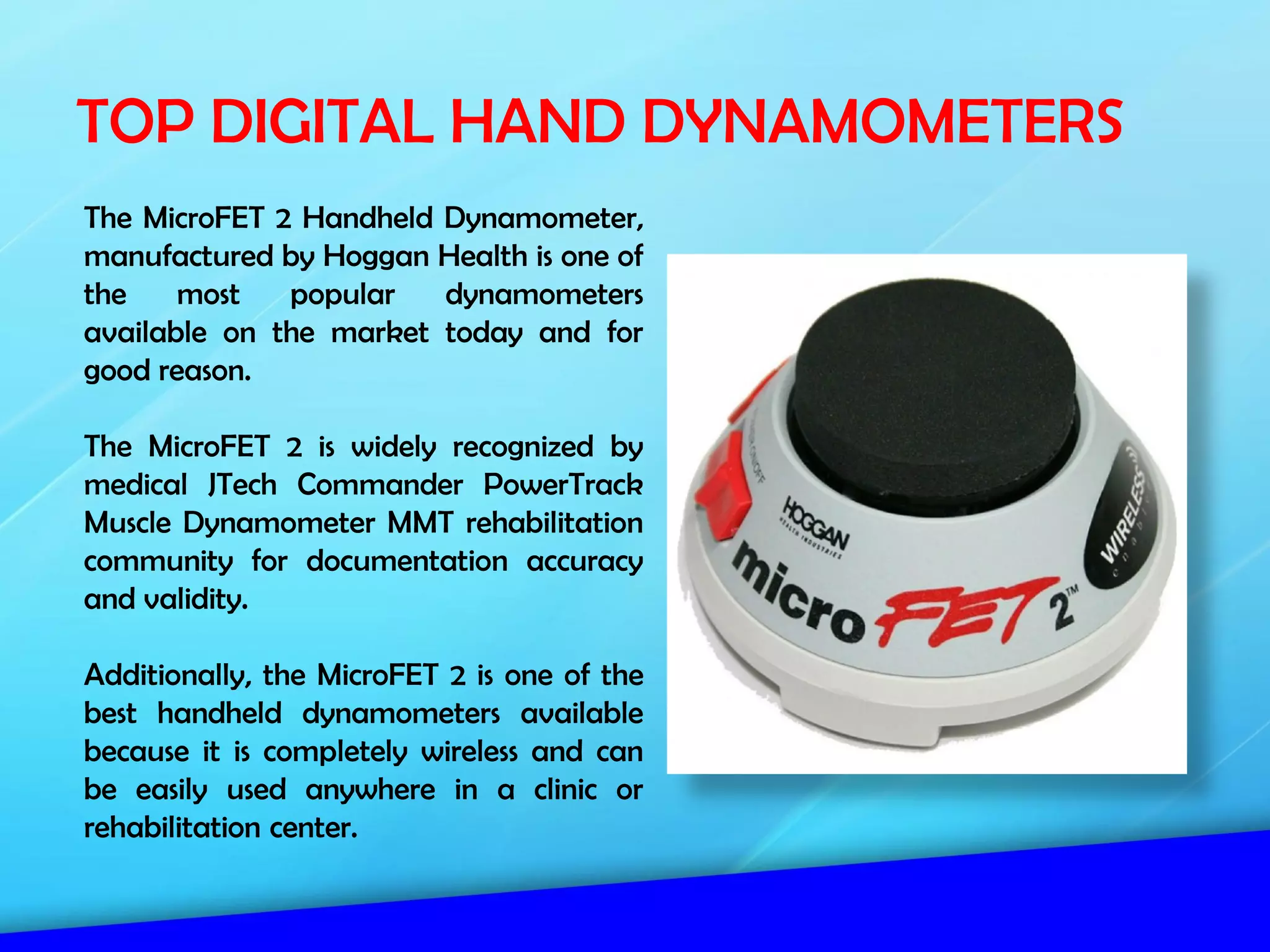 The Best Handheld Dynamometers | PDF