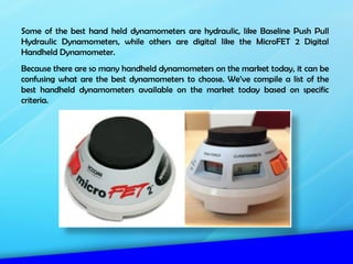 The Best Handheld Dynamometers | PDF