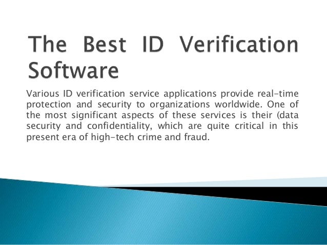 The Best ID Verification Software