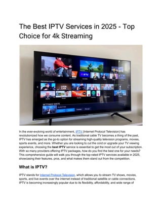 The Best IPTV Services in 2025 - Top Choice for 4k Streaming.pdf