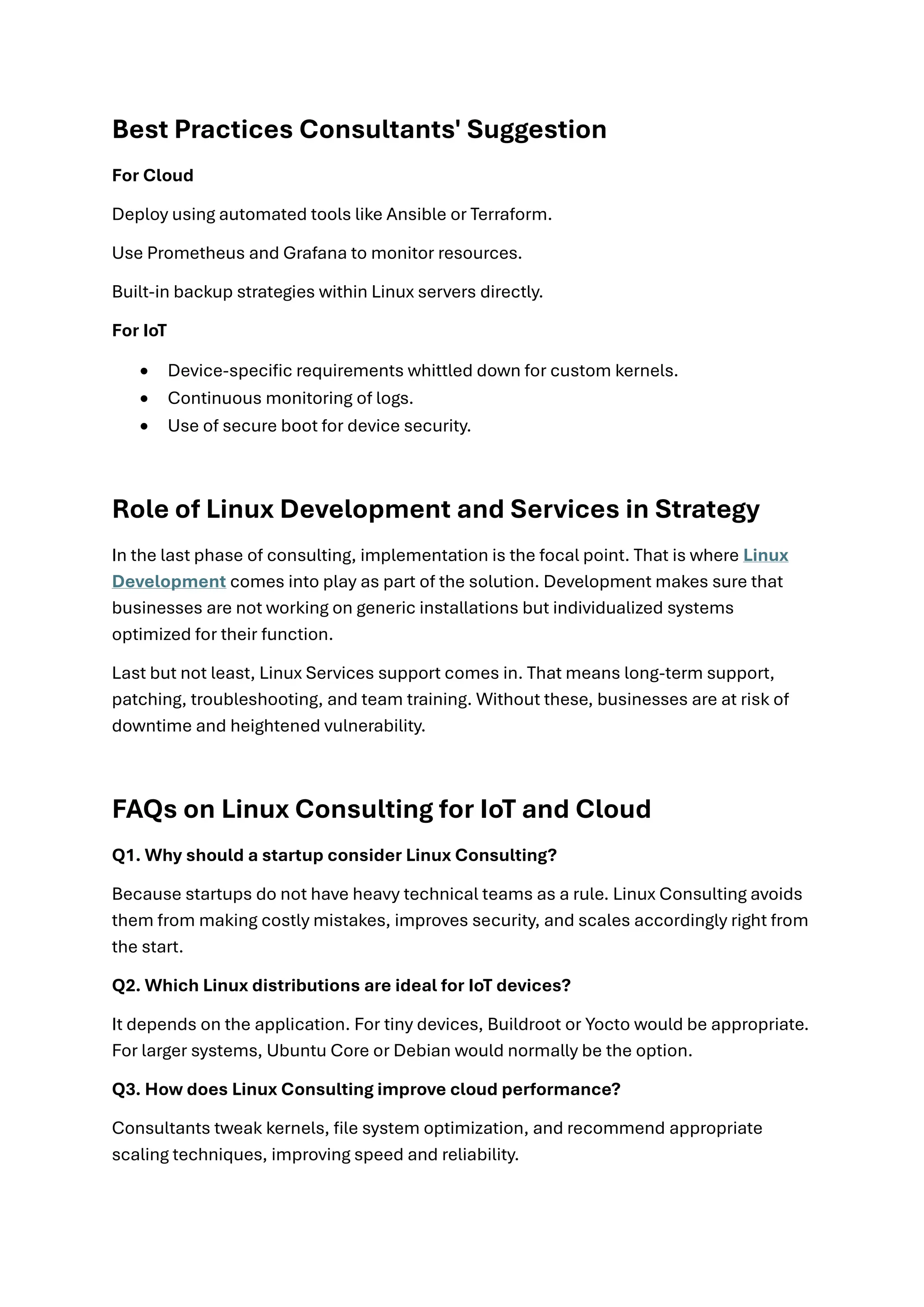 The Best Linux Consulting Strategies for Cloud and IoT | PDF