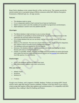 The Best Local Database for React Native Application Development .pdf