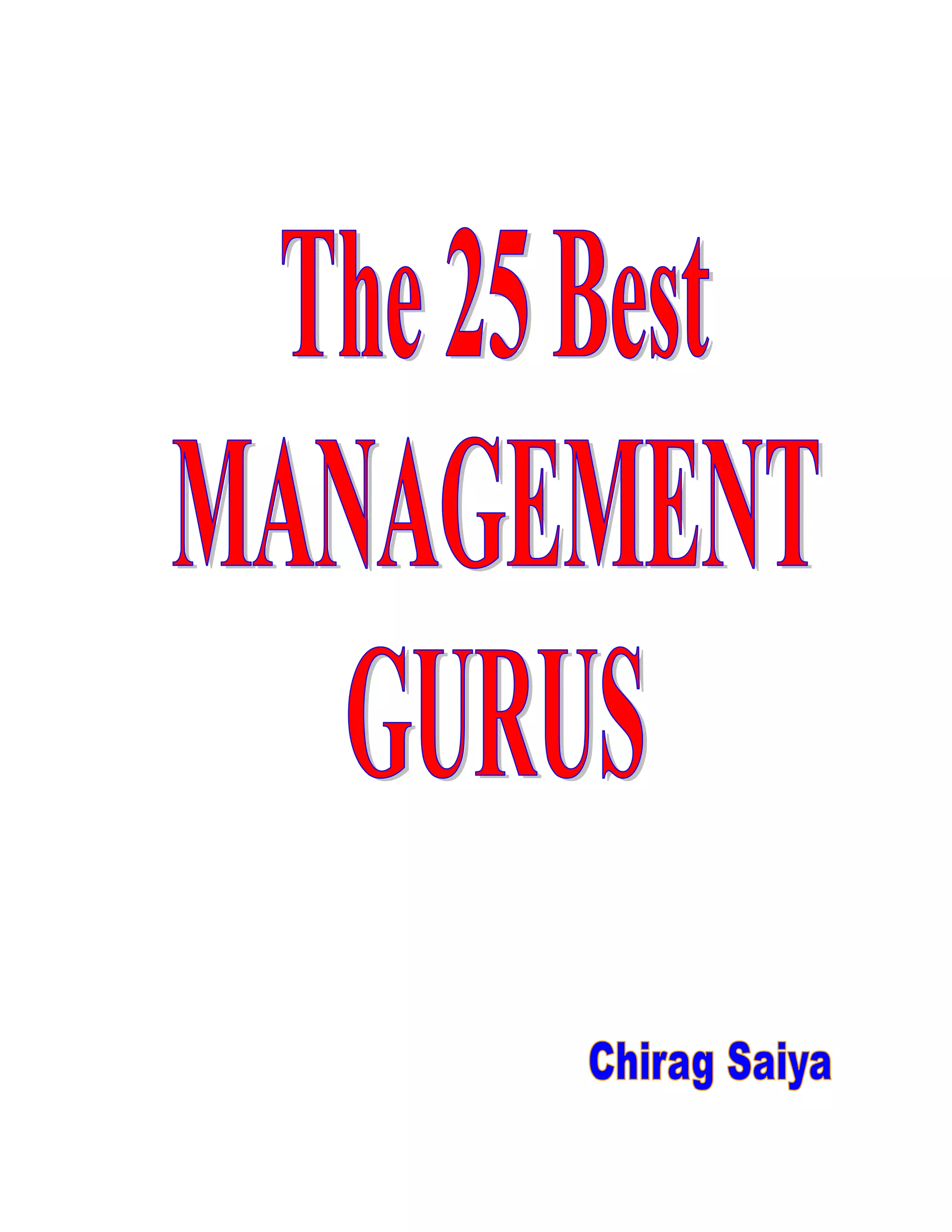 The Best Management Gurus | PDF