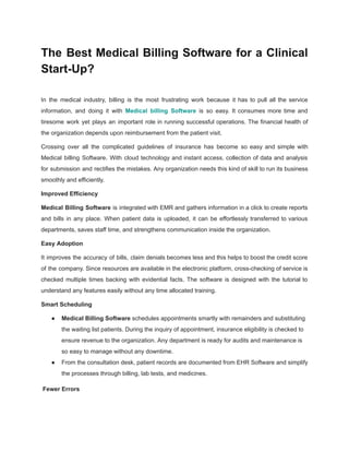 The Best Medical Billing Software for a Clinical Start-Up.pdf